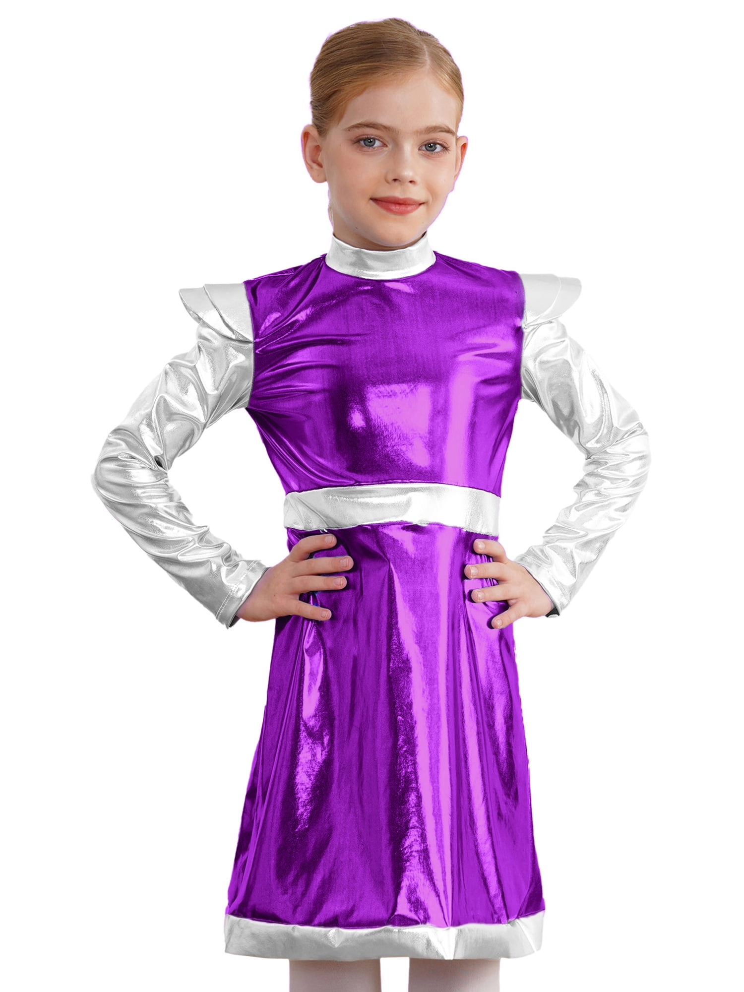 Zaldita Girls Alien Costume Kids Outer Space Man Dress Long Sleeve ...