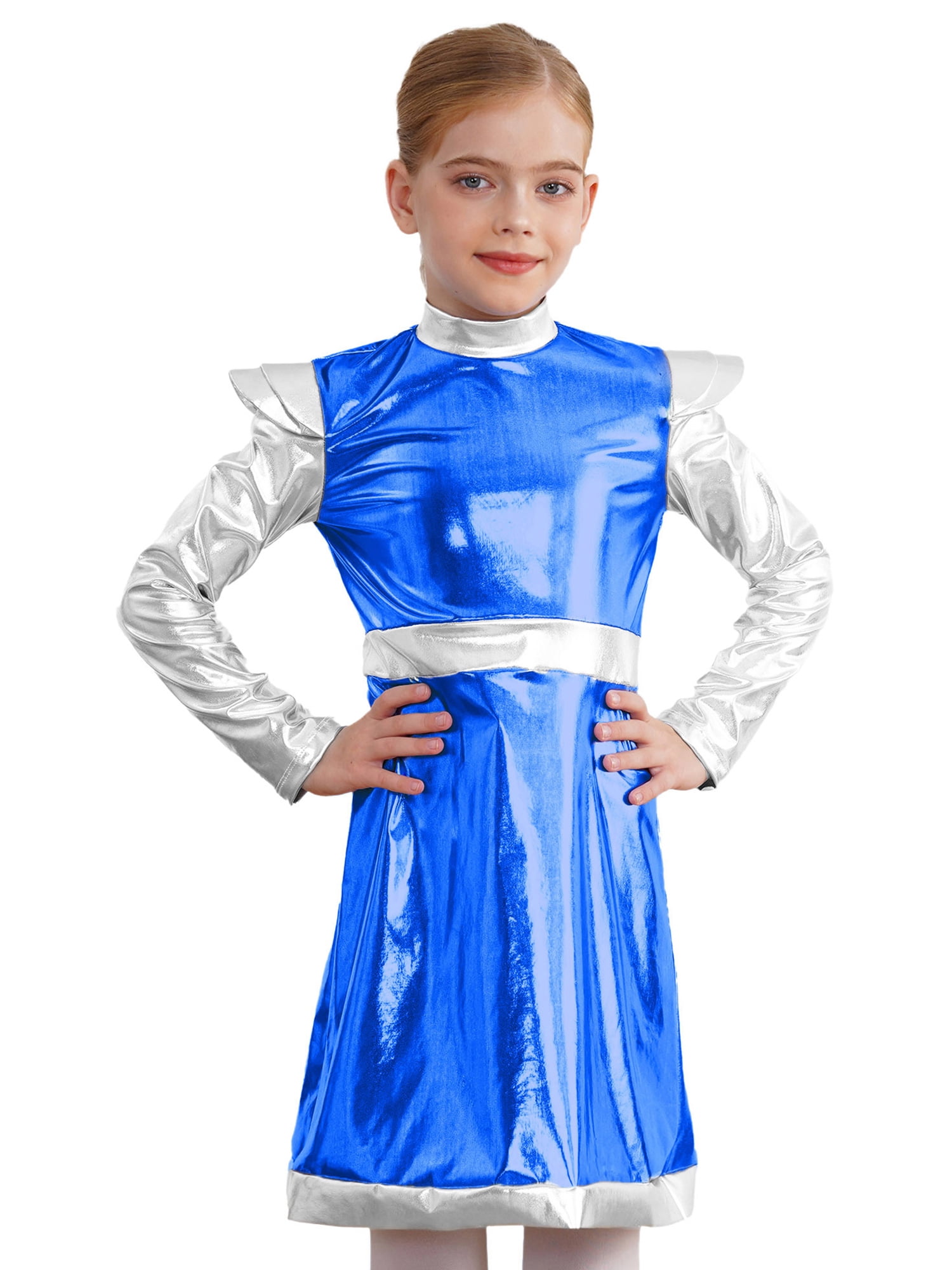 Zaldita Girls Alien Costume Kids Outer Space Man Dress Long Sleeve ...