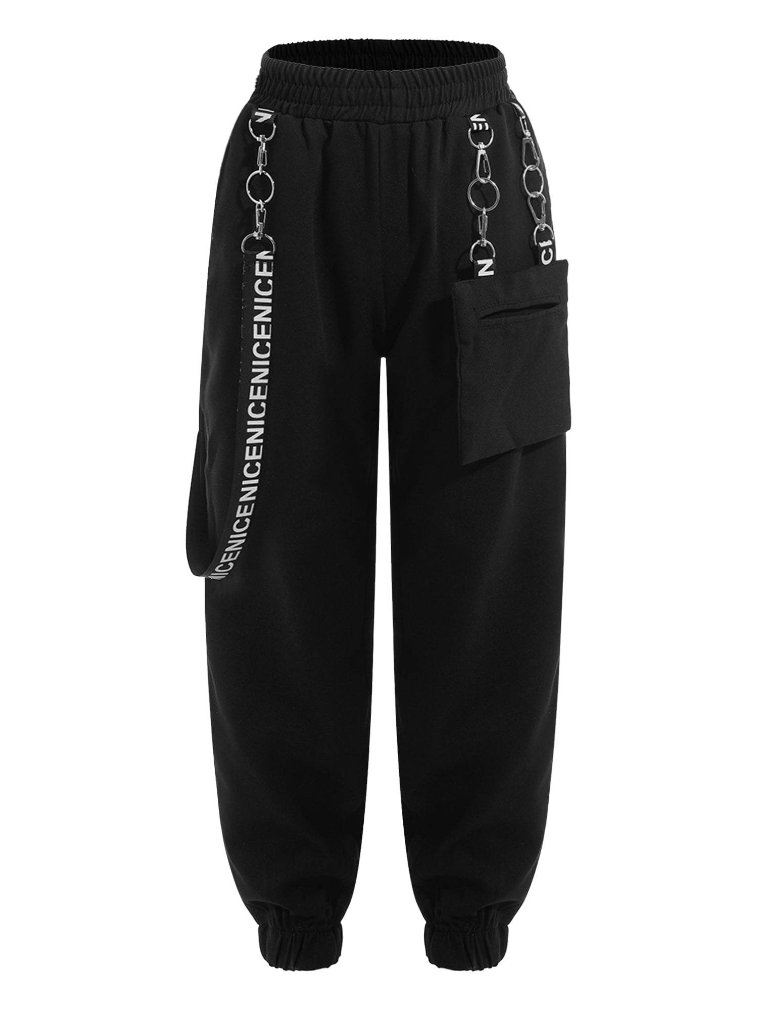 Zaldita Girls Cargo Pants Drawstring Elastic Hip Hop Street Dance ...
