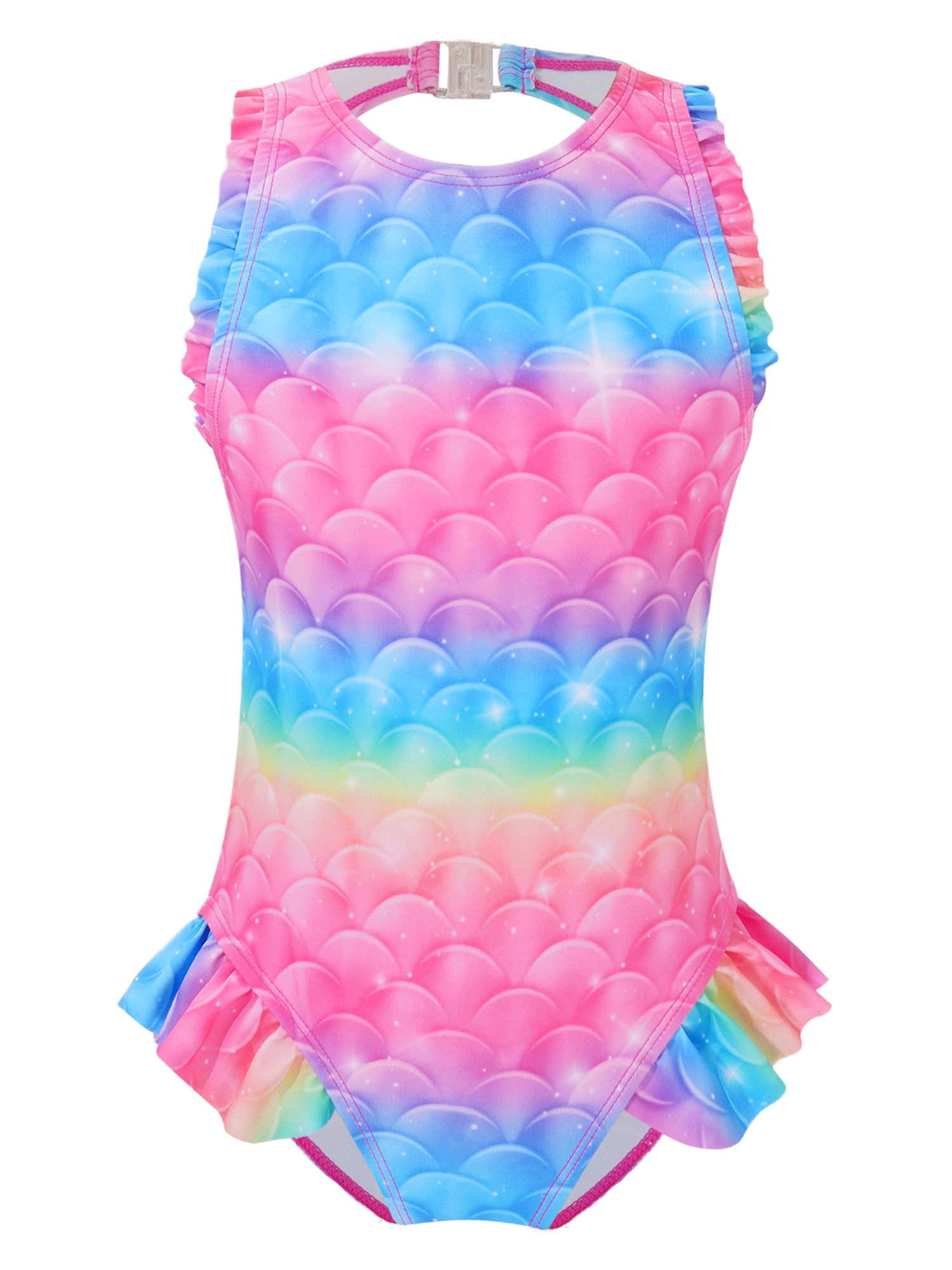 Zaldita Girls One Piece Swimsuits Sleeveless Mermaid Princess Bathing ...