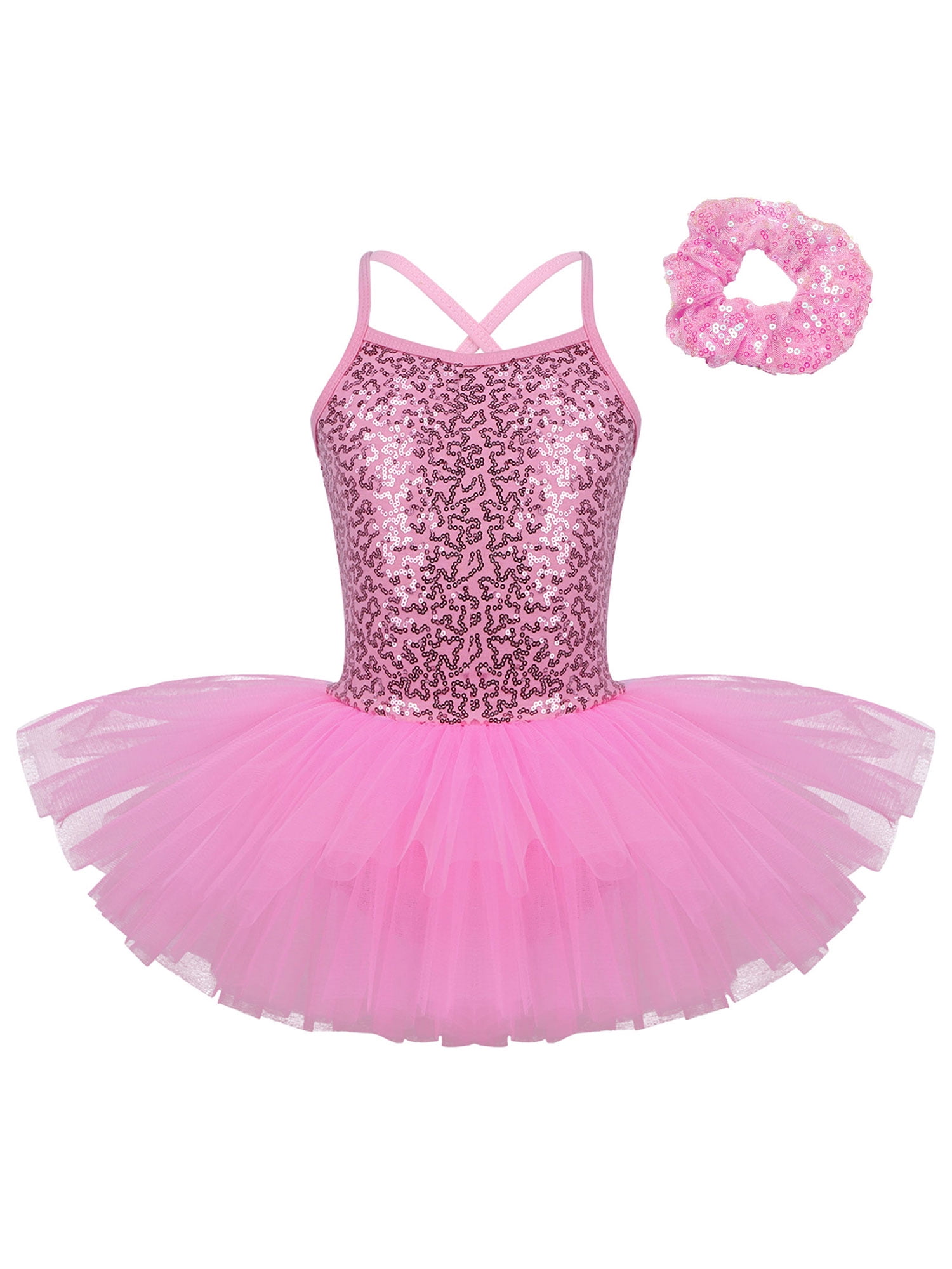 Zaldita Girls Sequin Ballet Tutu Dress Leotards Straps Dance Dress ...