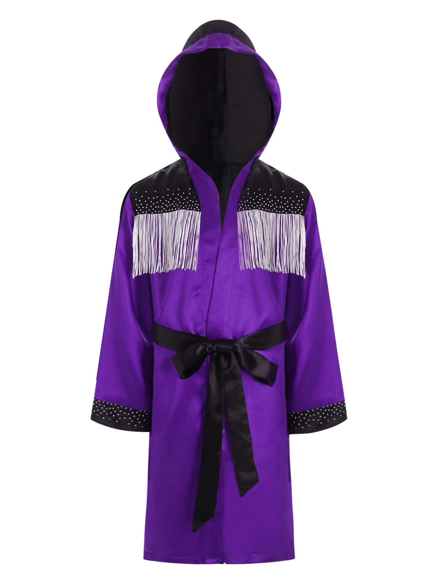 Zaldita Kids Boxing Costume Shiny Satin Boxer Robe Cloak Boys Girls ...