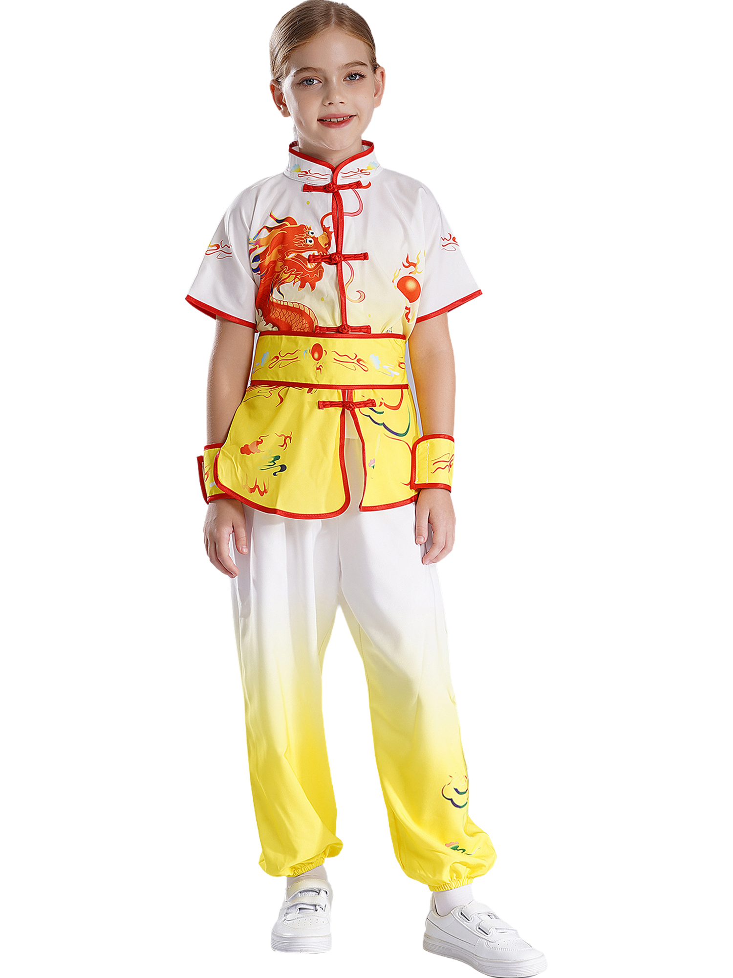 Zaldita Kids Boys Girls Traditional Martial Arts Costume Dragon Printed ...