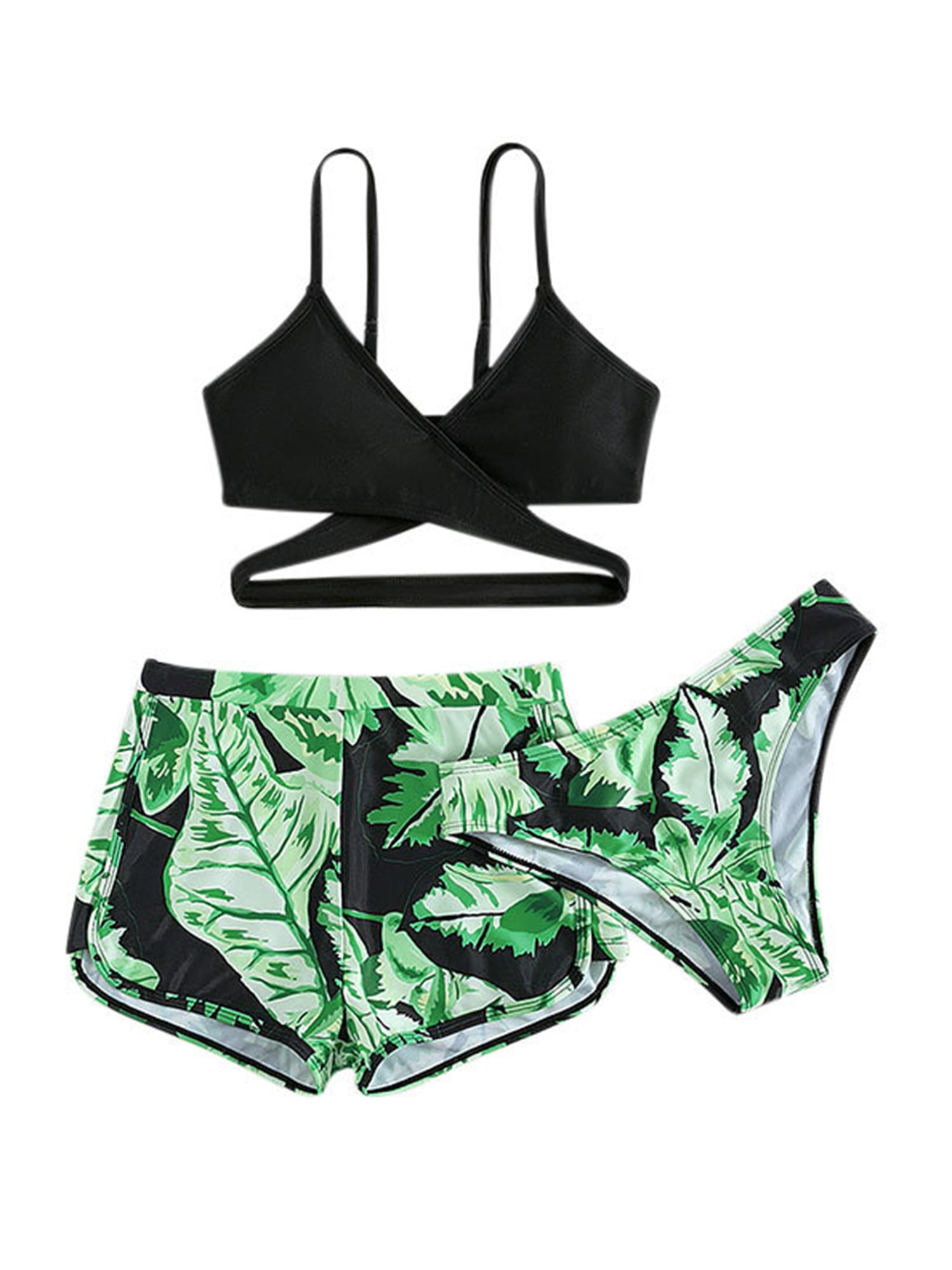 Zaldita Kids Girls 3 Pieces Bathing Suits Summer Hawaii Triangle Bikini ...