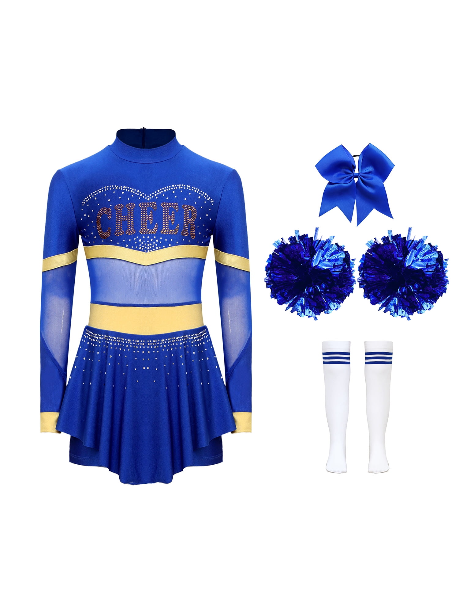 Zaldita Kids Girls Cheer Leader Costume School Event Cheer Team Uniform ...