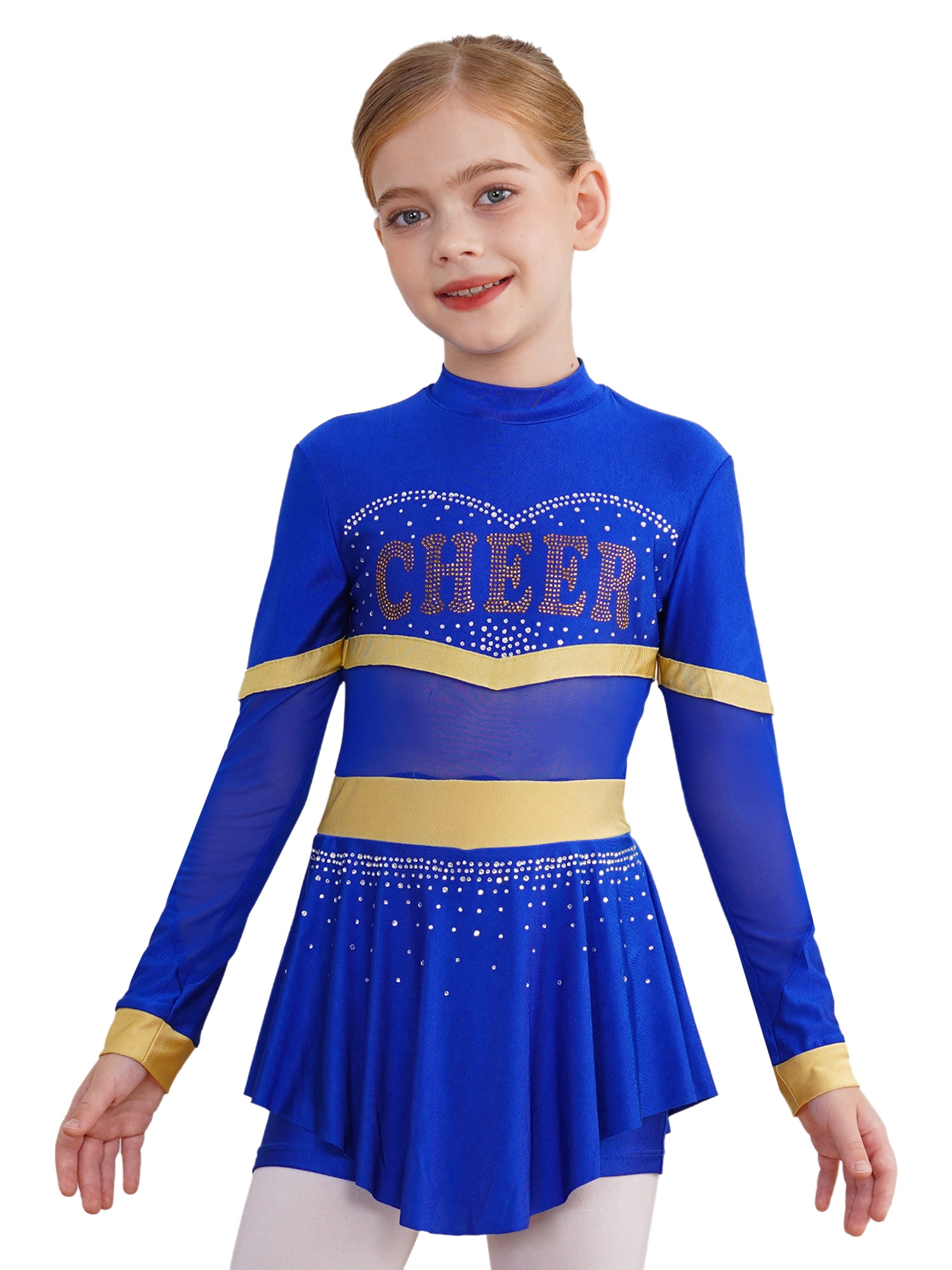 Zaldita Kids Girls Glitter Cheerleading Uniform Cheer Leader Outfits ...