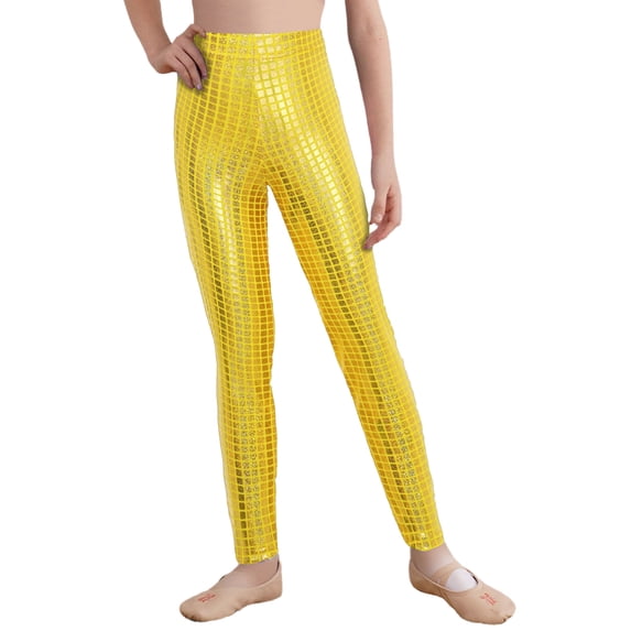 Zaldita Kids Girls Gymnastics Street Dance Pants Metallic Plaid ...