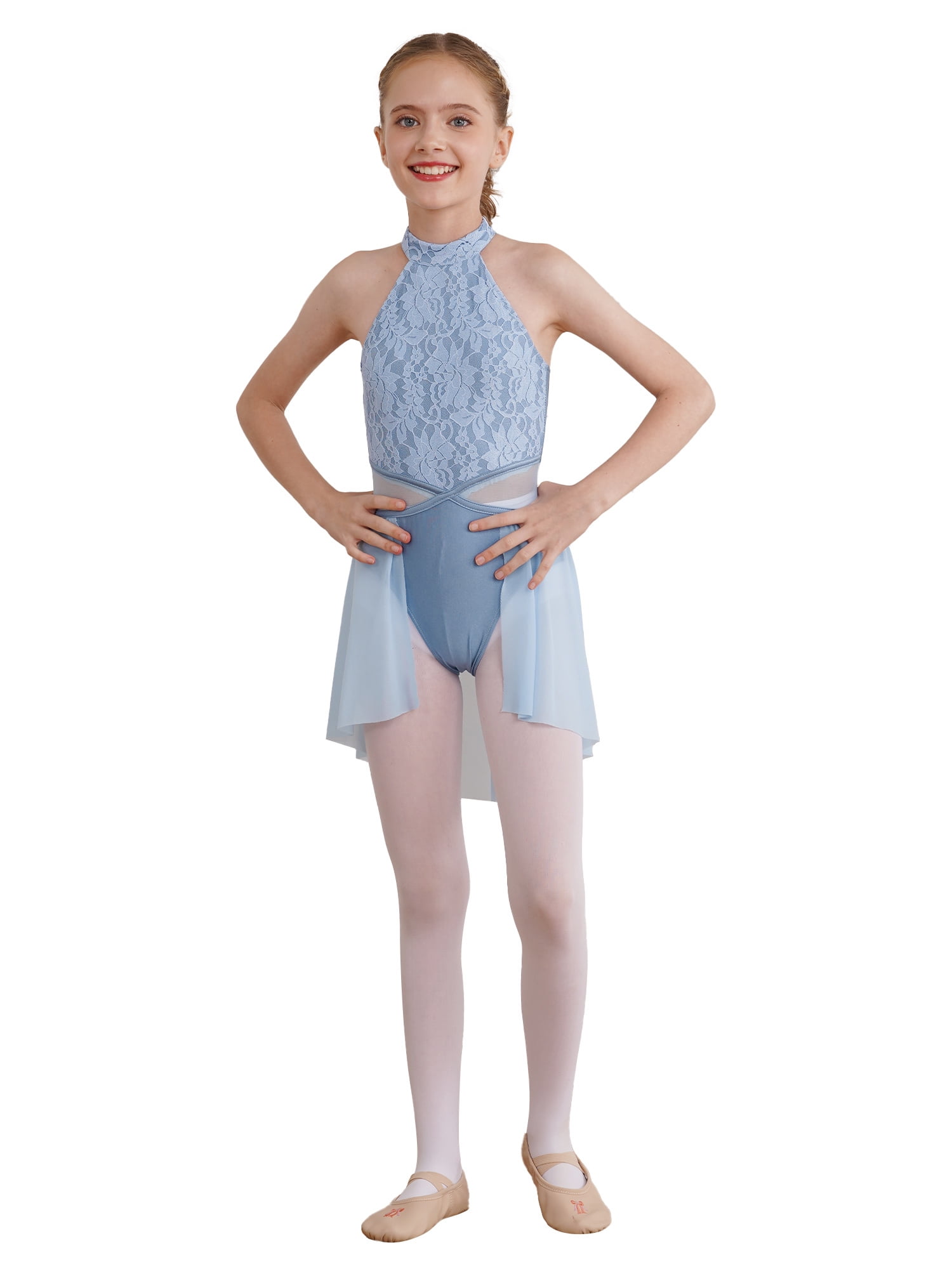 Zaldita Kids Girls Lace Ballet Lyrical Contemporary Dance Dress ...