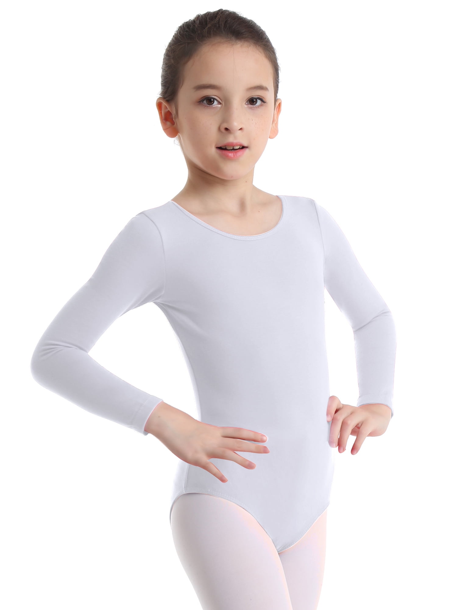 Zaldita Kids Girls Long Sleeve Ballet Leotard Dance Bodysuit Gymnastics ...