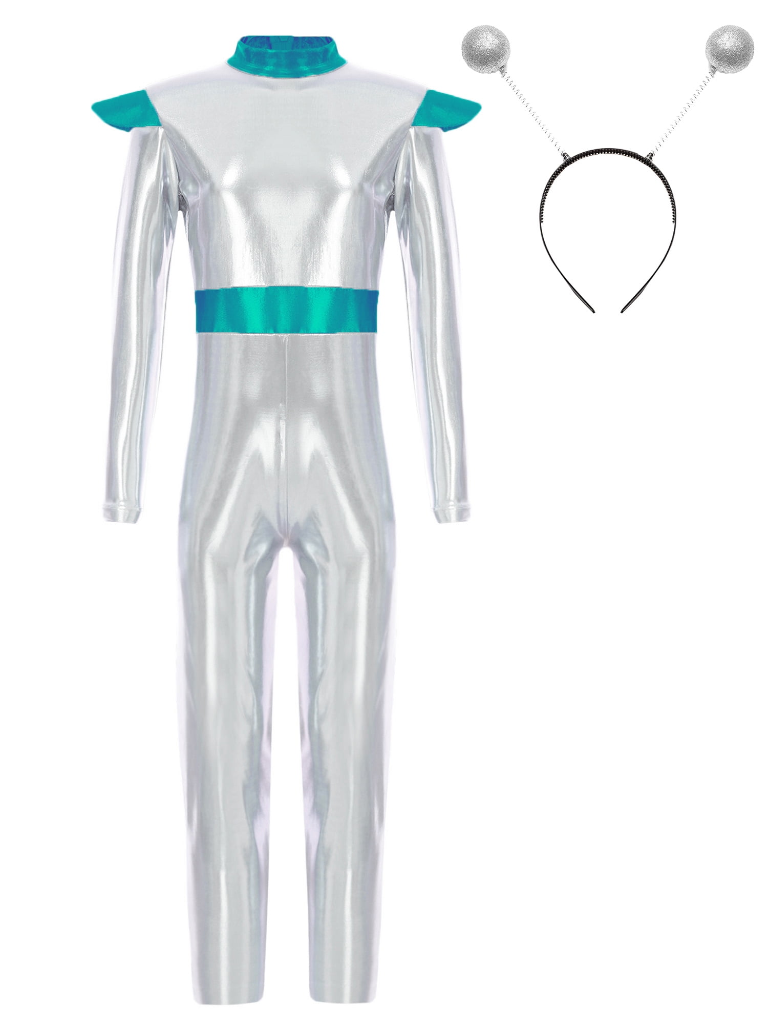 Zaldita Kids Girls Shiny Metallic Unitards Full Body One Piece ...