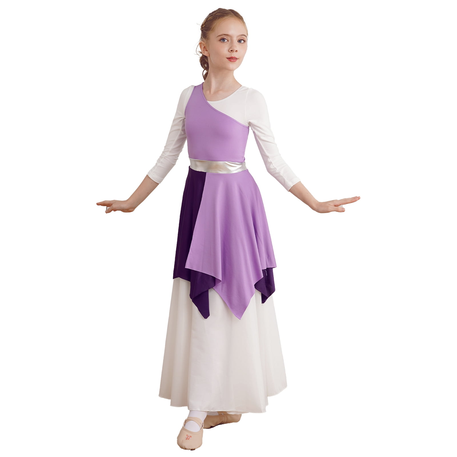 Zaldita Kids Girls Sleeveless Ballet Praise Lyrical Dance Dress ...