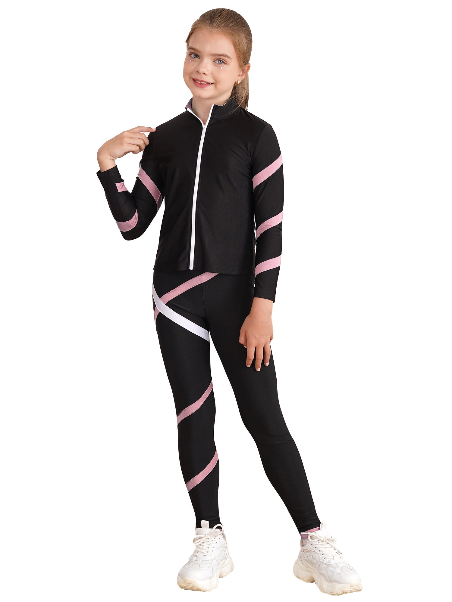 Zaldita Kids Girls Tracksuit Sportwear Ice Skating Jacket Coat and Yoga ...