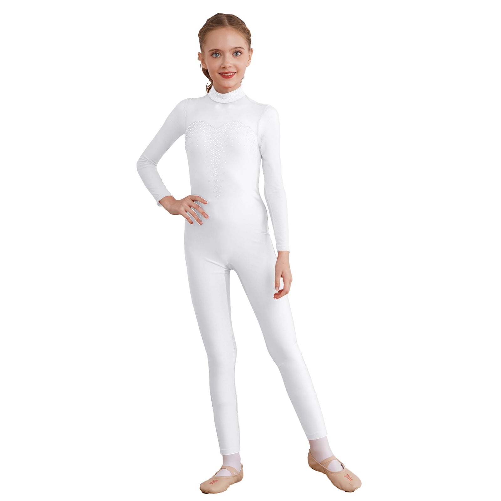 Zaldita Kids Girls Unitard Rhinestone Gymnastics Leotard Dance Bodysuit ...