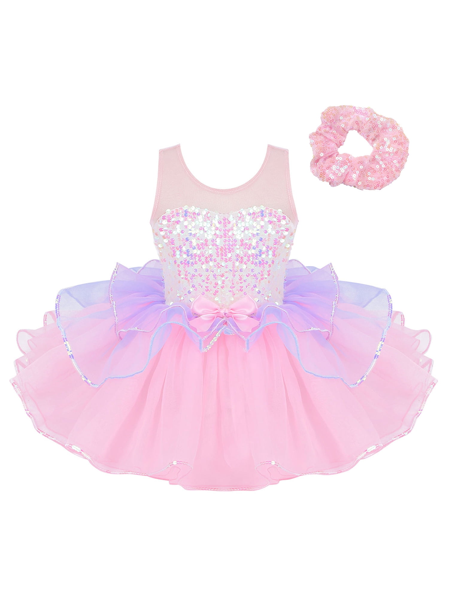 Zaldita Little Girls Sequin Dance Leotard Sparkly Bowknot Ballet ...