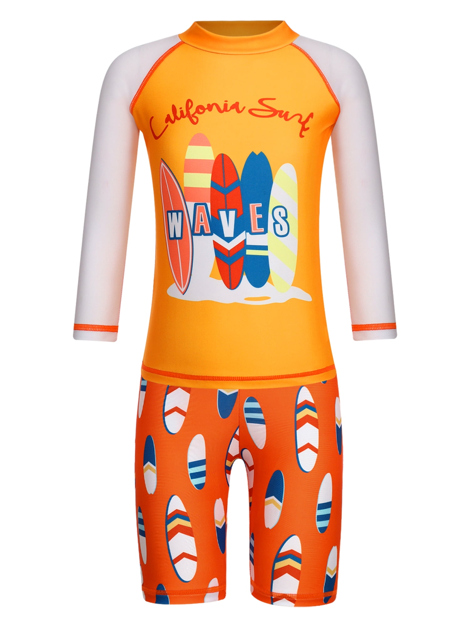 Zaldita Little Kid Swimsuit Boys Cute Cartoon Long Sleeve Tankini ...