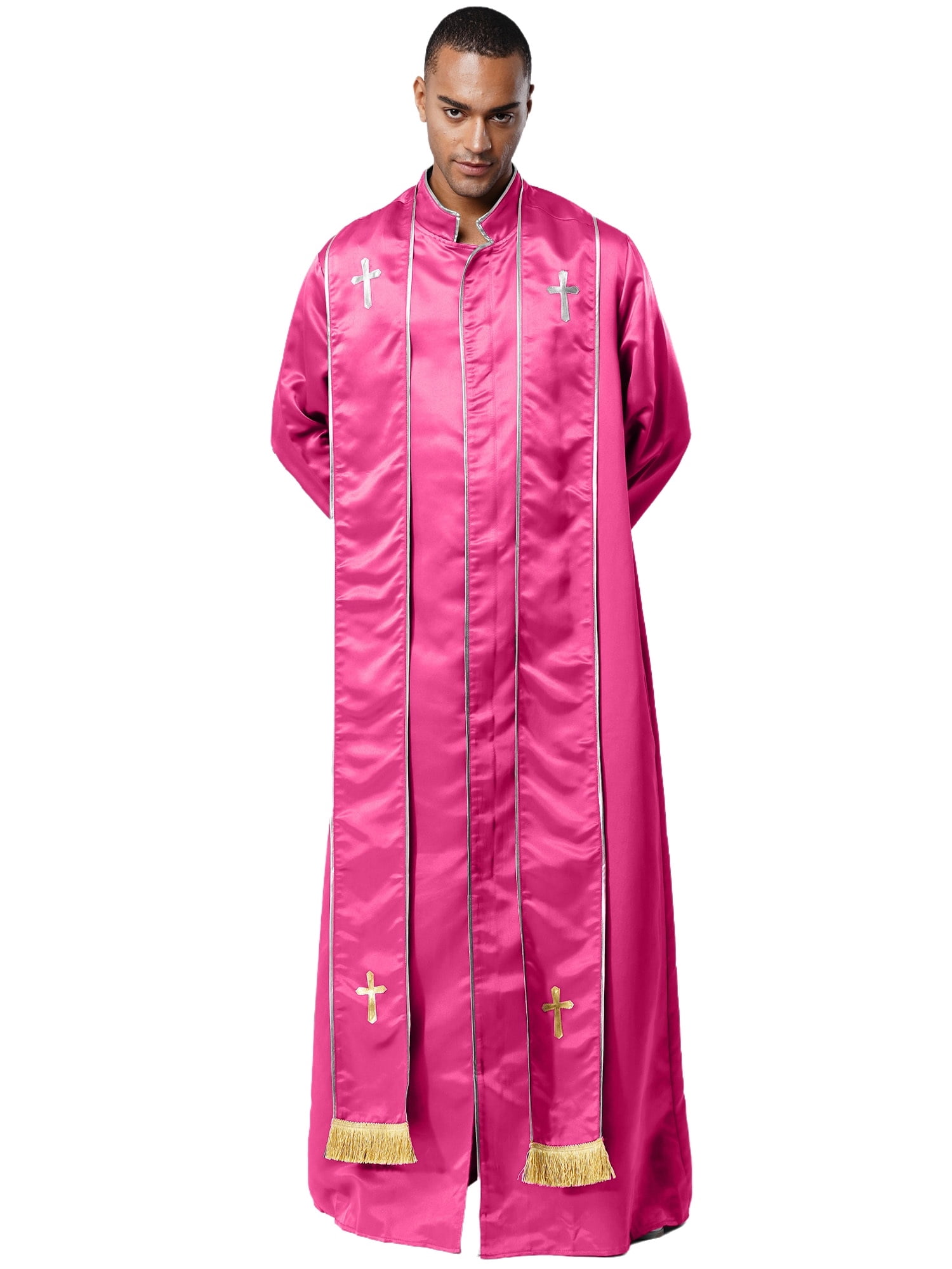Zaldita Men Priest Robe Clergy Cassock Catholic Gown Pastor Outfit ...