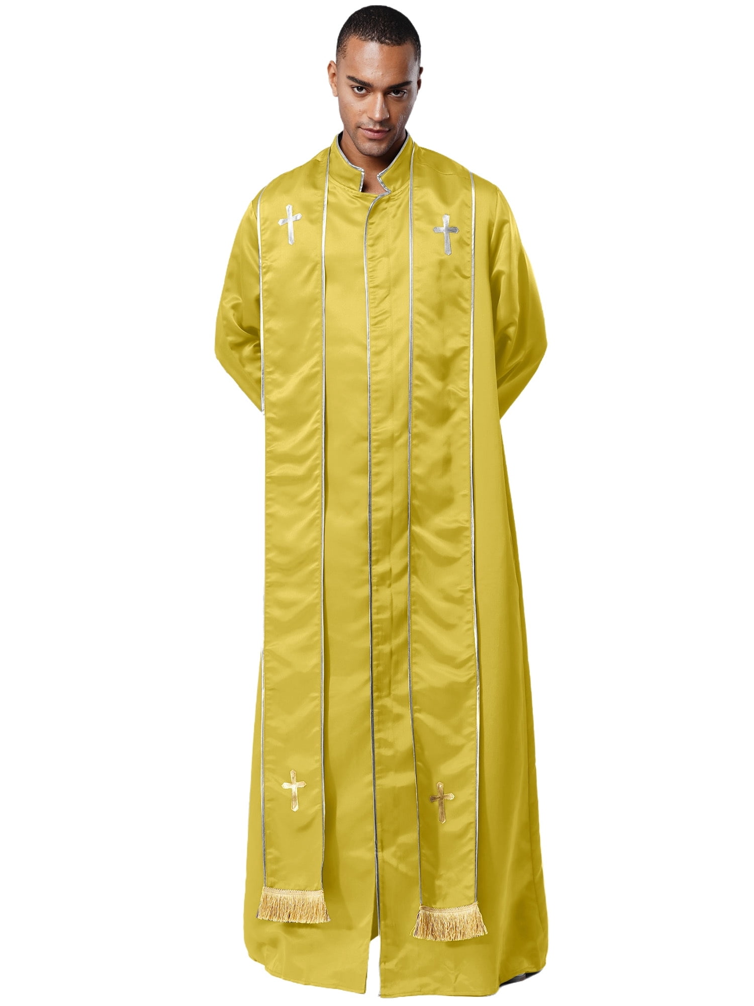 Zaldita Men Priest Robe Clergy Cassock Catholic Gown Pastor Outfit ...