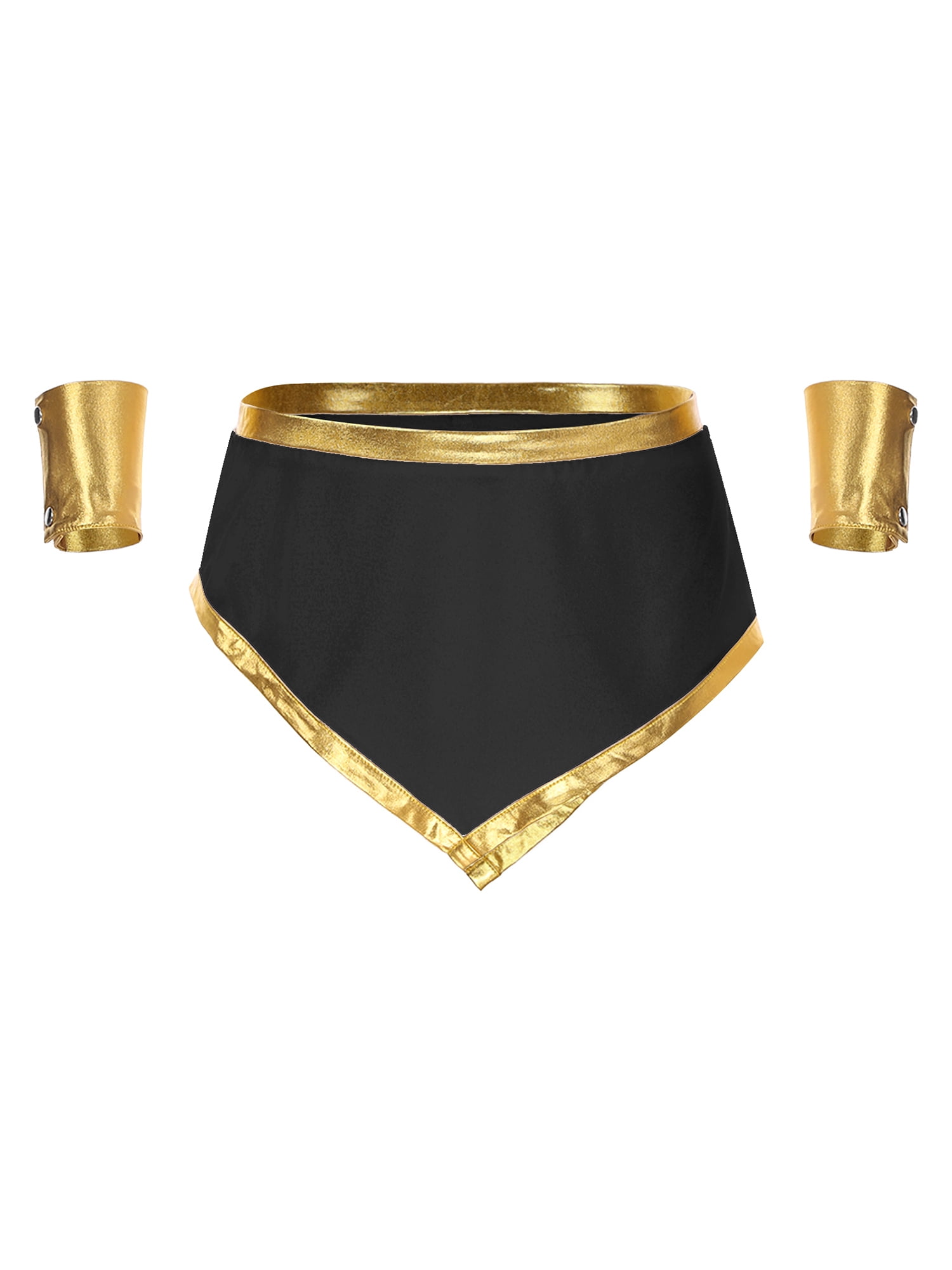 Zaldita Men's 3 Pieces Ancient Greek God Irregular Hem Skirt Gladiator ...