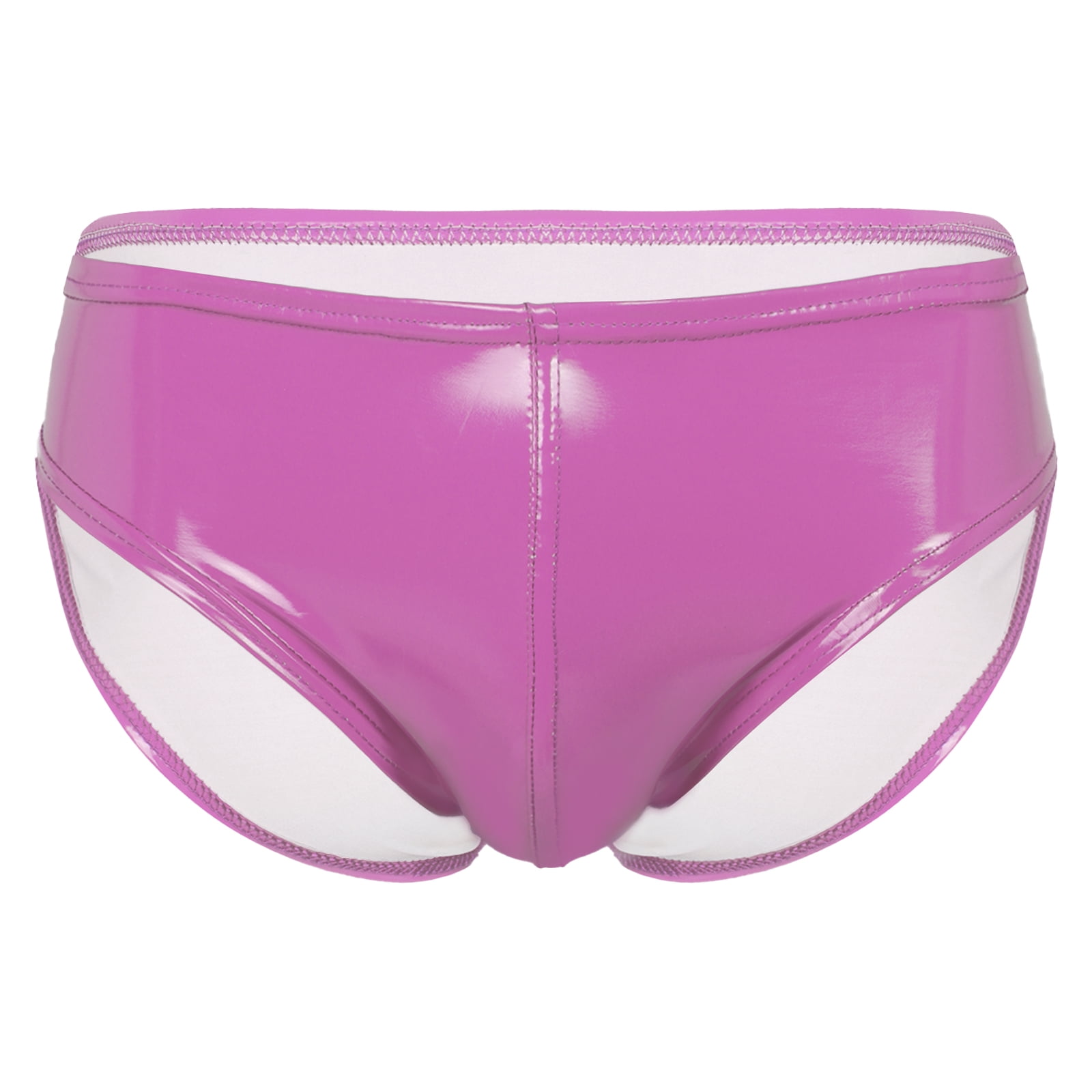 Zaldita Men's Shiny Metallic Cheeky Boxer Briefs Underwear Latex ...
