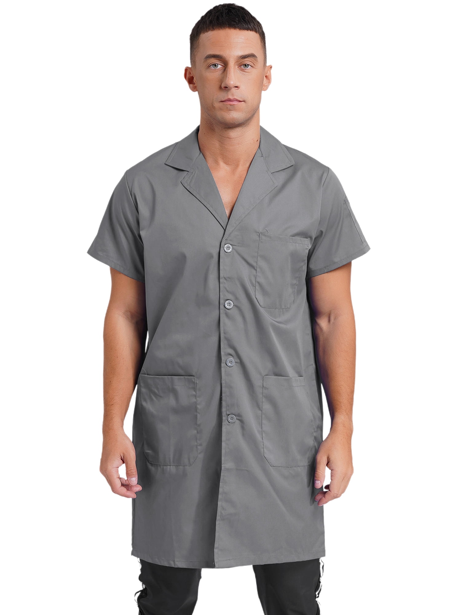 Zaldita Men's Short Sleeve Wear Resistant Dustproof Work Coat Anti Stat ...