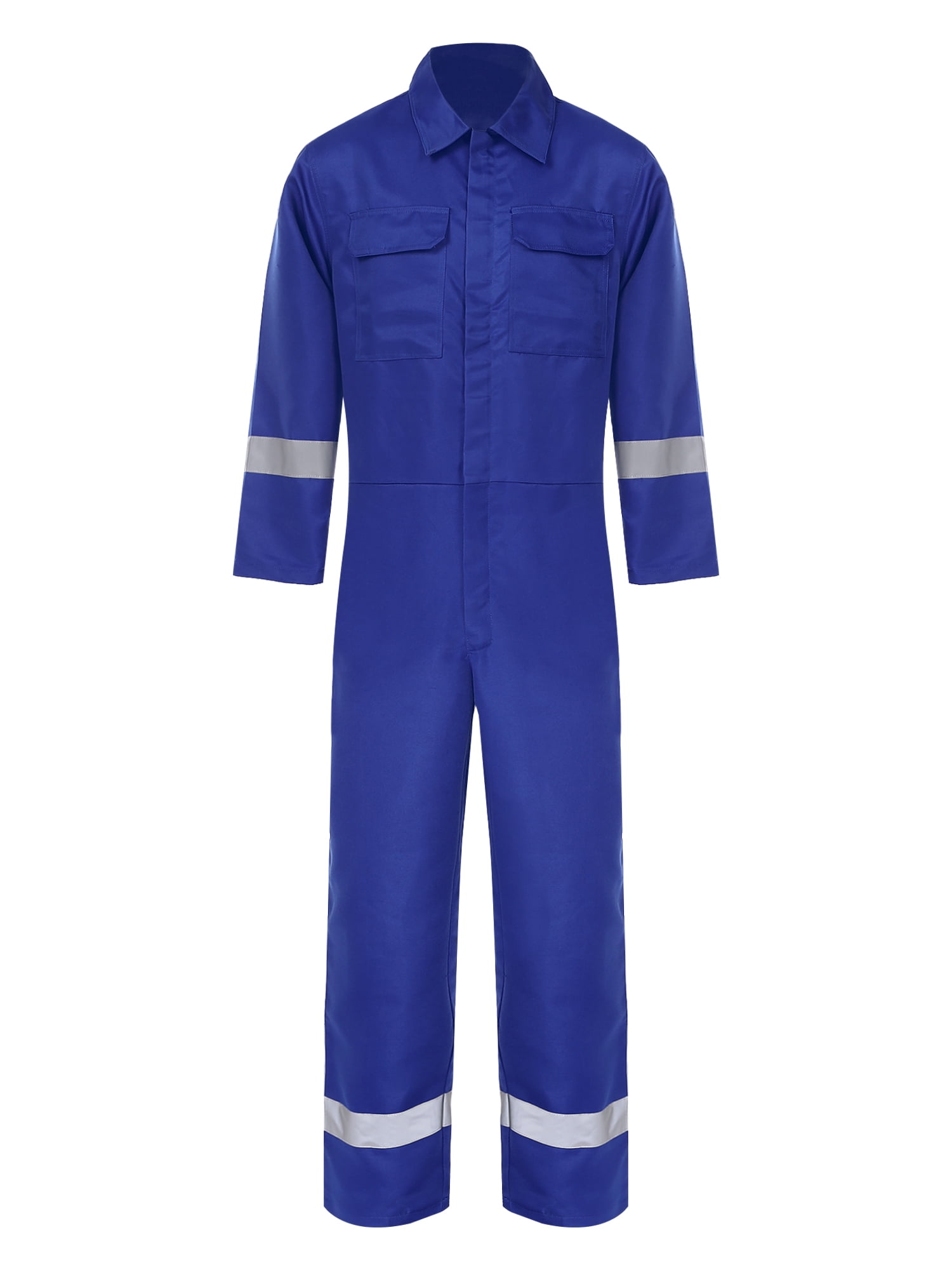 Zaldita Mens Reflective Stripes Coveralls Work Mechanic Jumpsuits Long ...