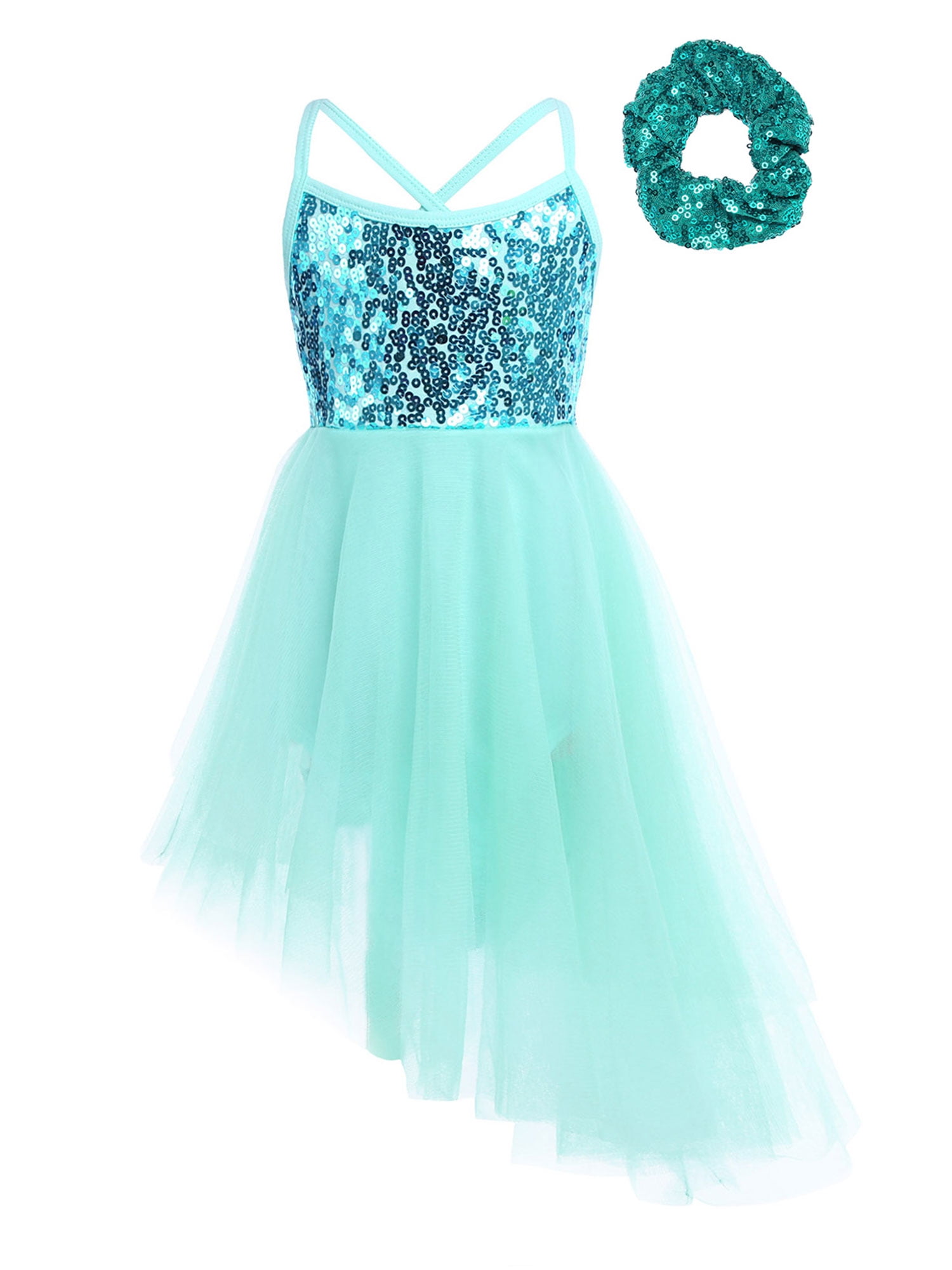 Zaldita Sequin Ballet Dance Skirted Leotards for Kids Shiny Lyrical ...