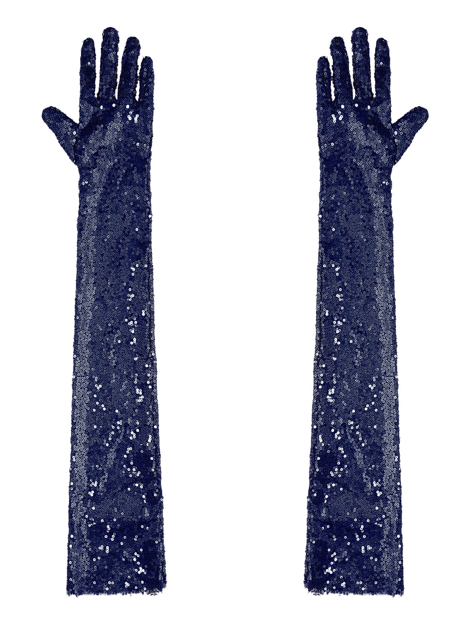 Zaldita Sparkly Sequins Gloves Womens Vintage 1920s Elbow Length Long ...
