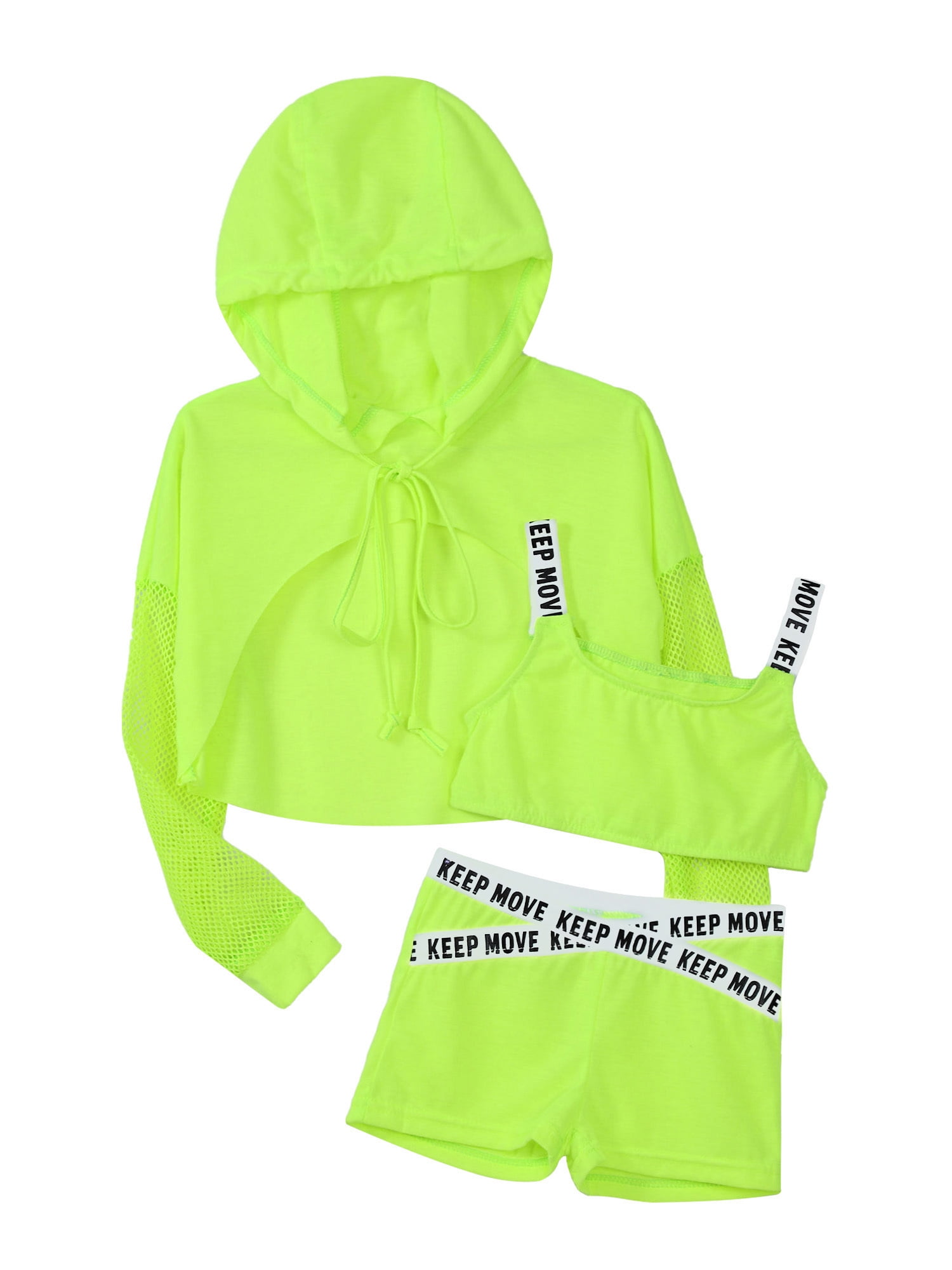 Zaldita Teen Girls Modest Street Dance Outfit Long Sleeve Hooded Crop ...