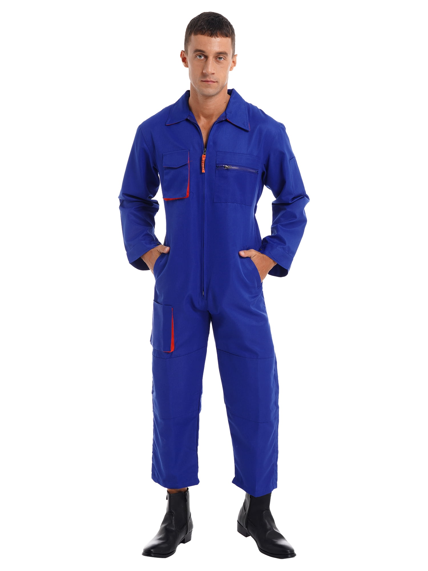 Zaldita Unisex Men Long Sleeve Coverall Mechanic Uniform Work Uniform ...