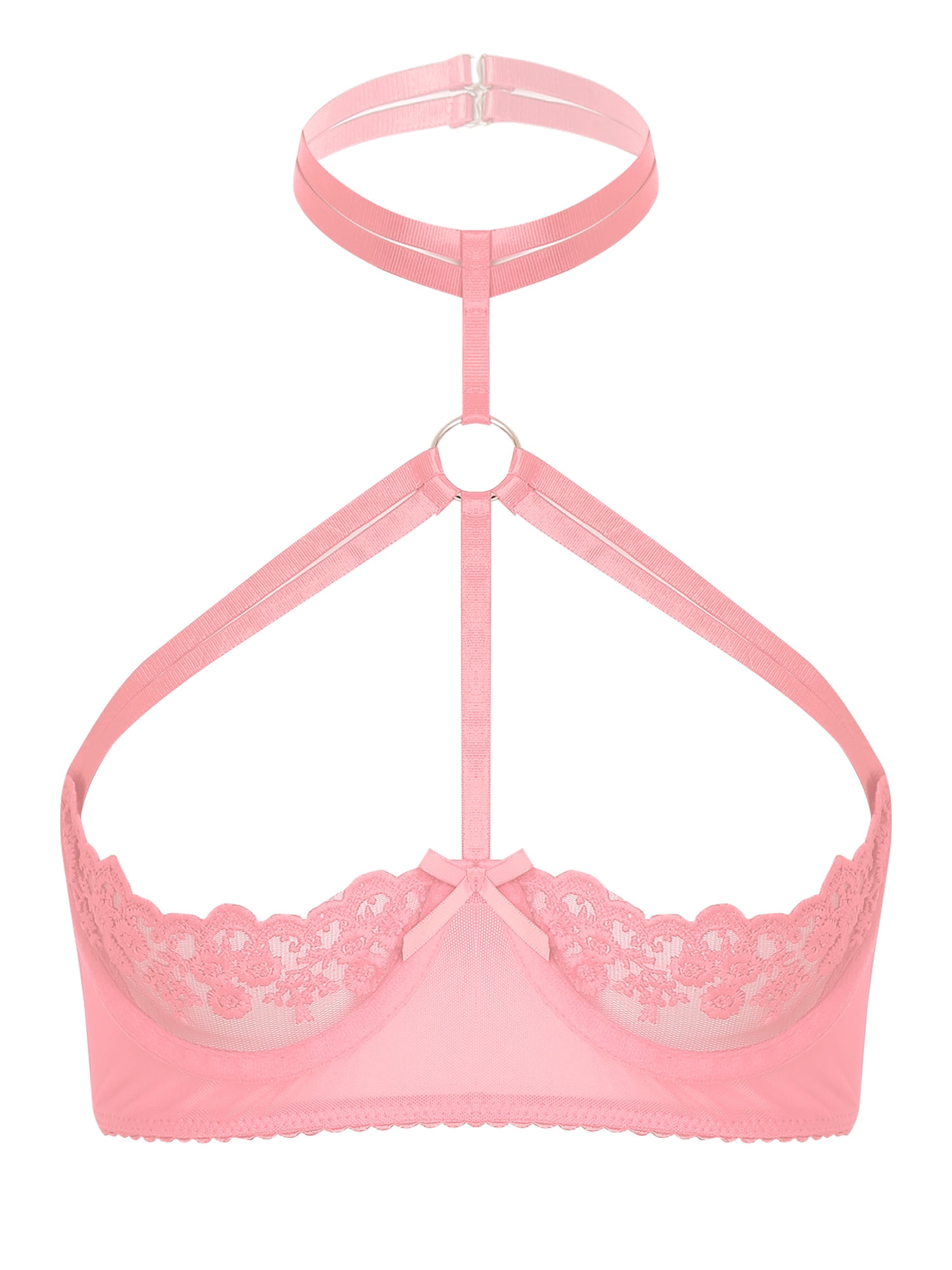 Zaldita Women's 1/3 Cups Bra Lingerie Shelf Bra Lace Underwire Push Up ...