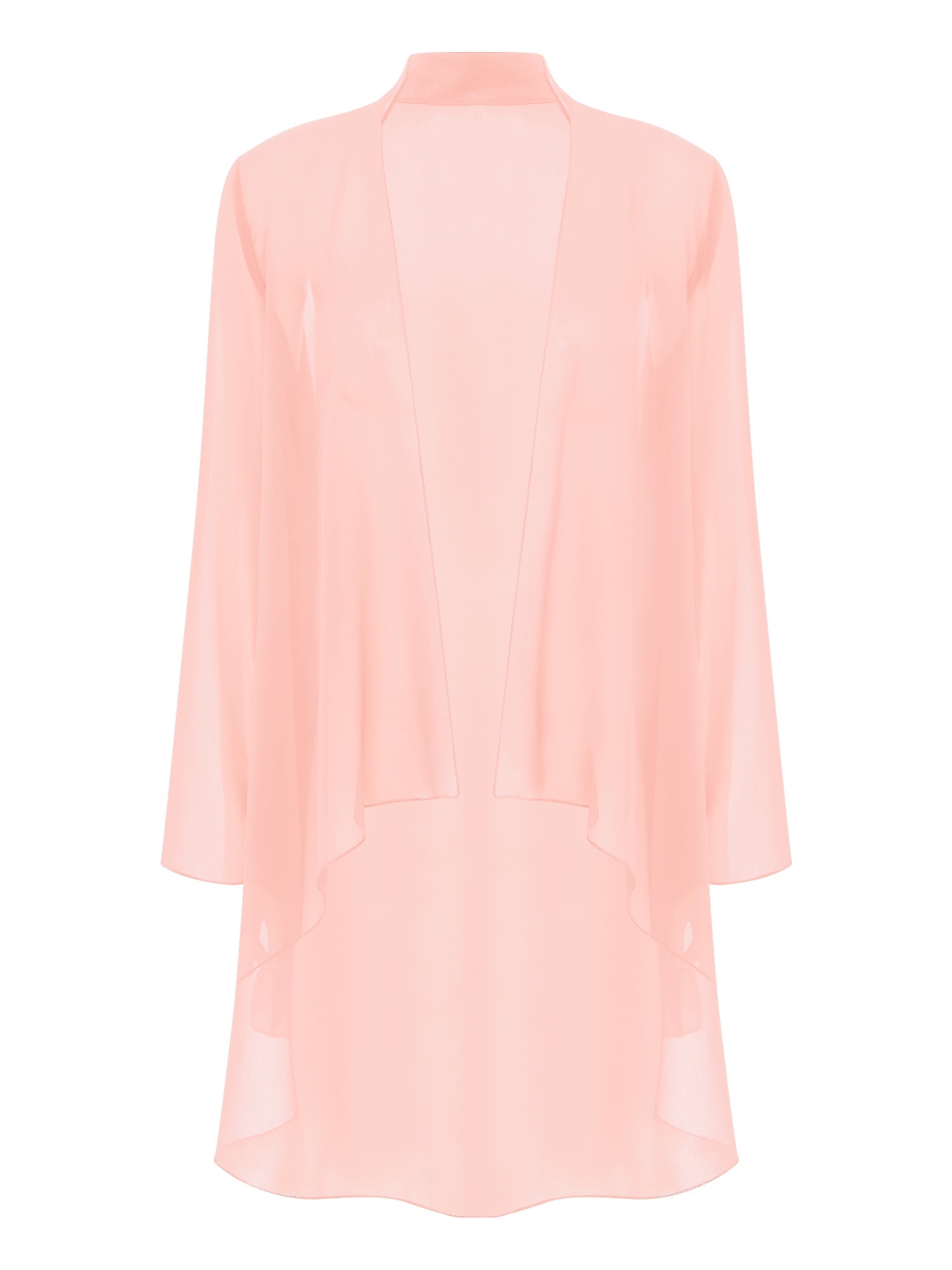 Zaldita Women's Chiffon Open Front Long Sleeve Sheer Bolero Shrugs ...