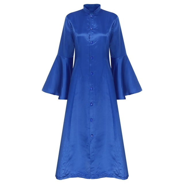 Zaldita Women's Church Clergy Dress Flared Sleeve Maxi Dress Choir Robe ...