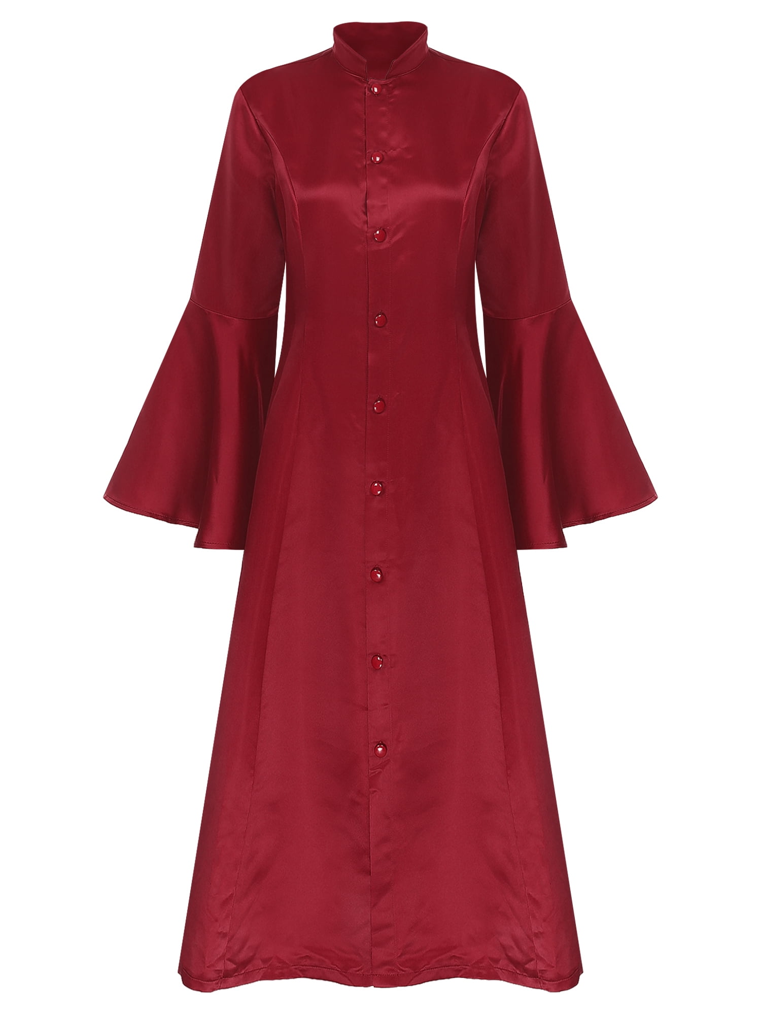 Zaldita Women's Church Clergy Dress Flared Sleeve Maxi Dress Choir Robe ...