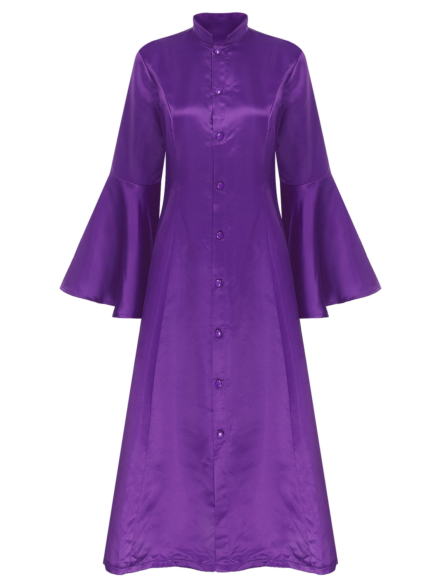 Zaldita Women's Church Clergy Dress Flared Sleeve Maxi Dress Choir Robe ...