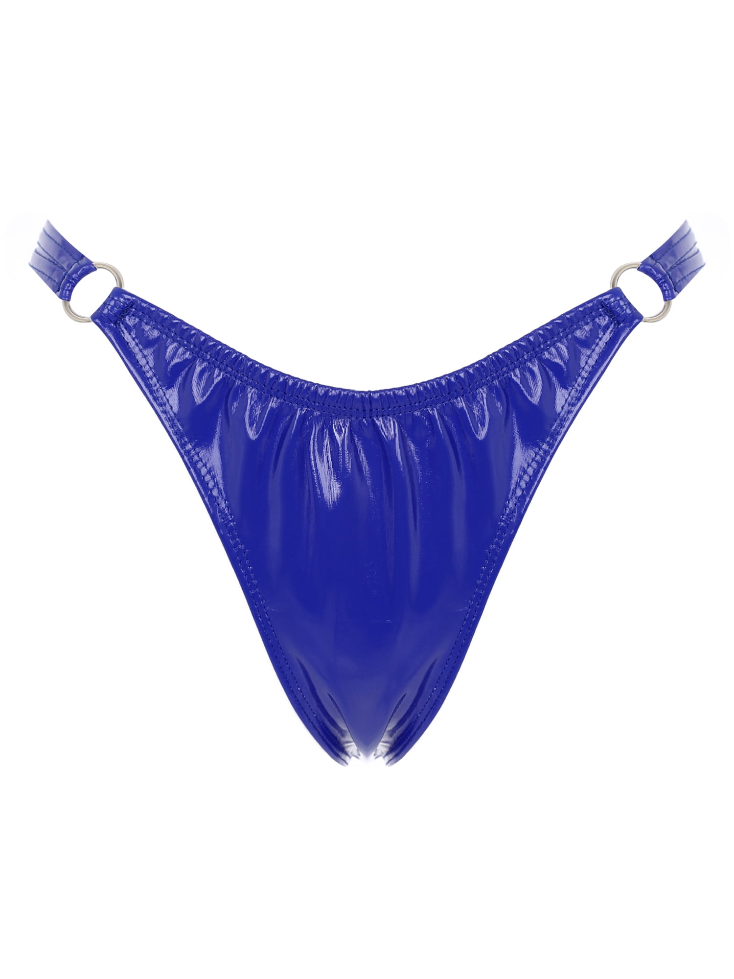 Zaldita Women's Shiny Metallic Low Rise G-String Thong Latex O-ring ...