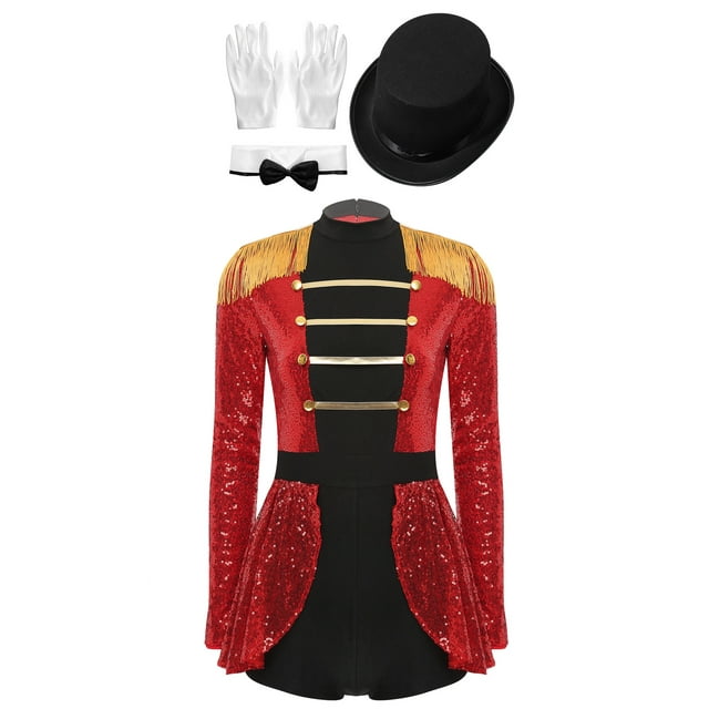 Zaldita Womens Ringmaster Leotard Dress Circus Ring Leader Outfit ...