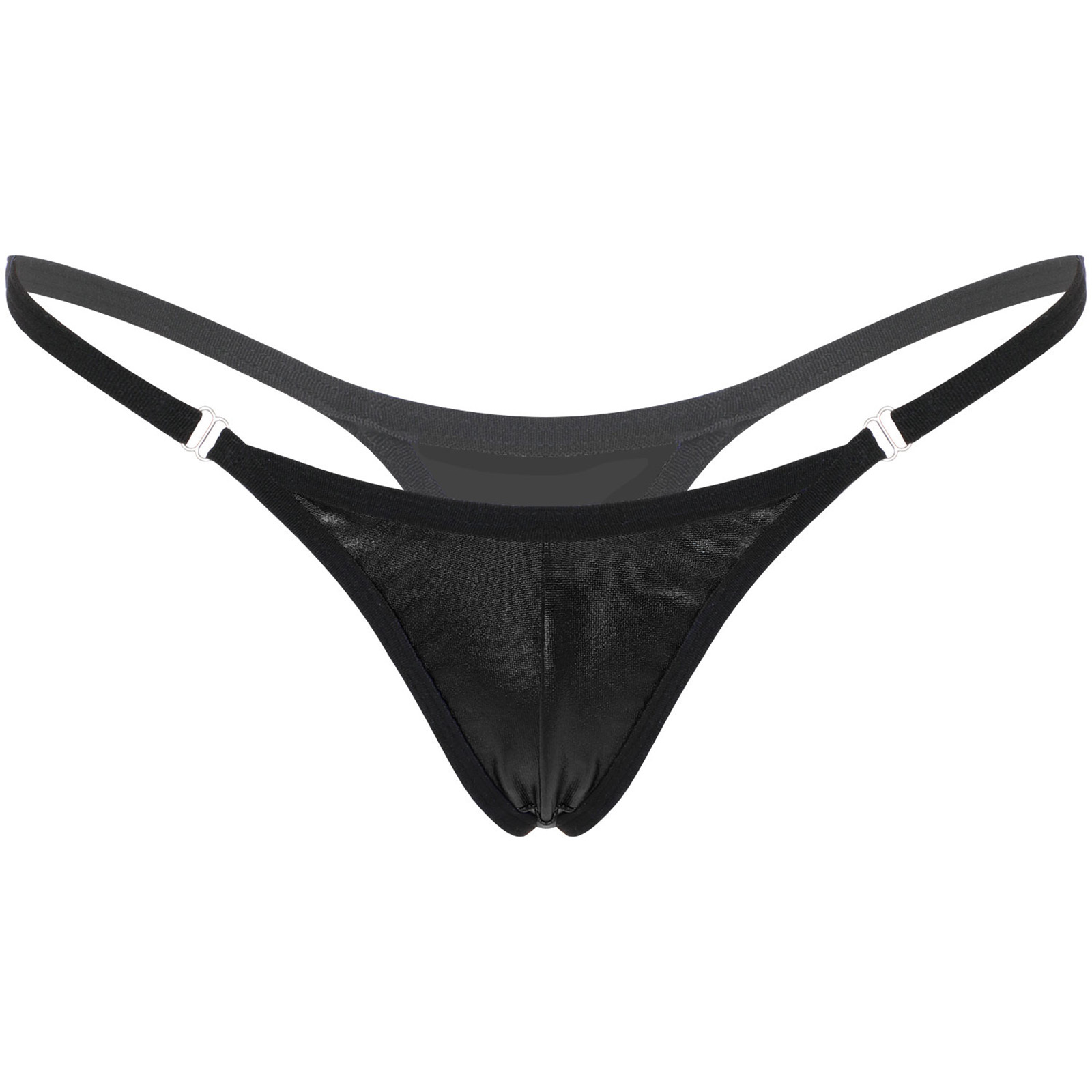 Zaldita Womens Shiny Latex Low Rise Micro Back G String Thongs T Back