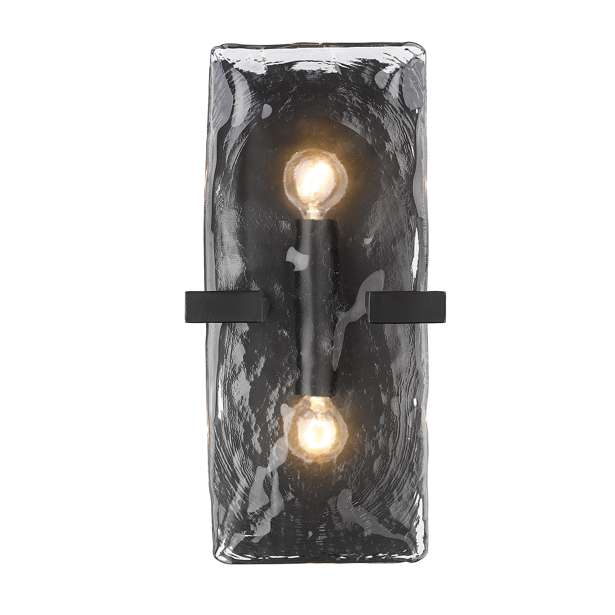 Zale Modern Black 2 Light Wall Sconce with Clear Shade - Walmart.com