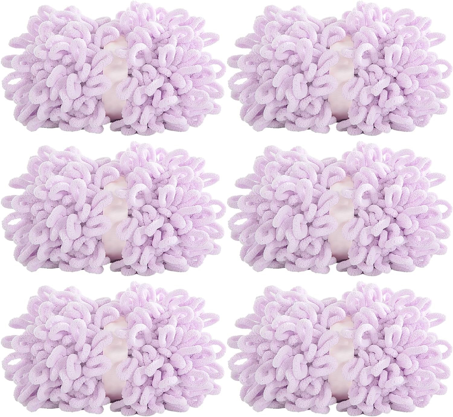 Zallac Bulky Loop Yarn for Finger Knitting Soft,Off The Hook Loop Yarn ...