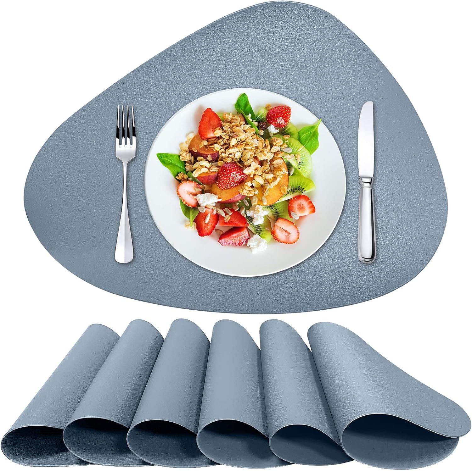 Zallac Dining Leather Placemats Set of 4 Wipeable Washable Place Mats ...