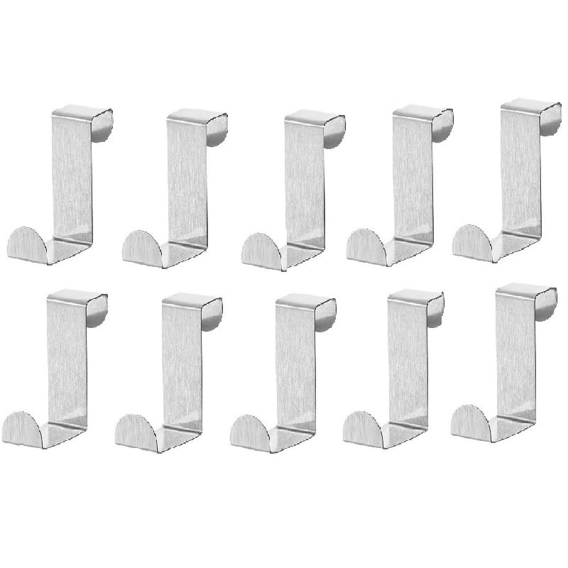 Zallac Pack of 2/4/6 Stainless Steel Reversible Over Door Cabinet ...