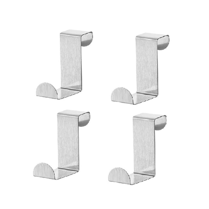 Zallac Pack of 2/4/6 Stainless Steel Reversible Over Door Cabinet ...