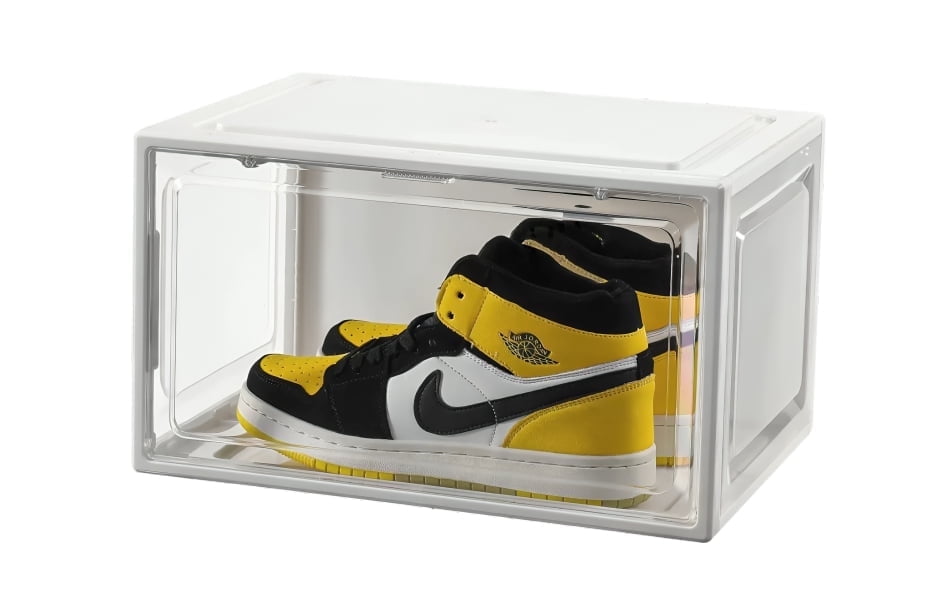 Zalwa Stackable Shoe Storage Organizer with Magnetic Door - Space ...