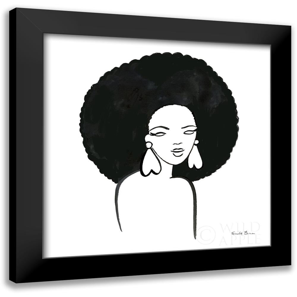 Zaman, Farida 12x12 Black Modern Framed Museum Art Print Titled - Afro ...