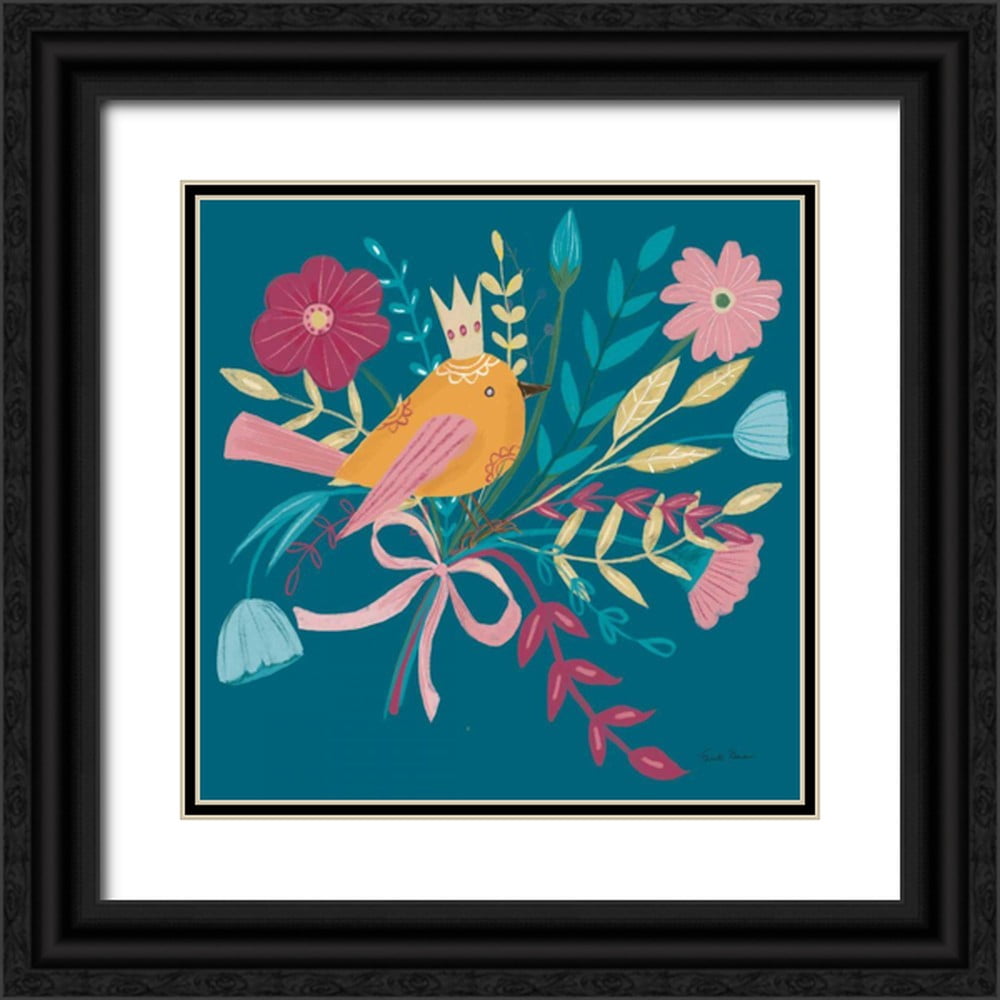 Zaman, Farida 12x12 Black Ornate Wood Framed with Double Matting Museum ...