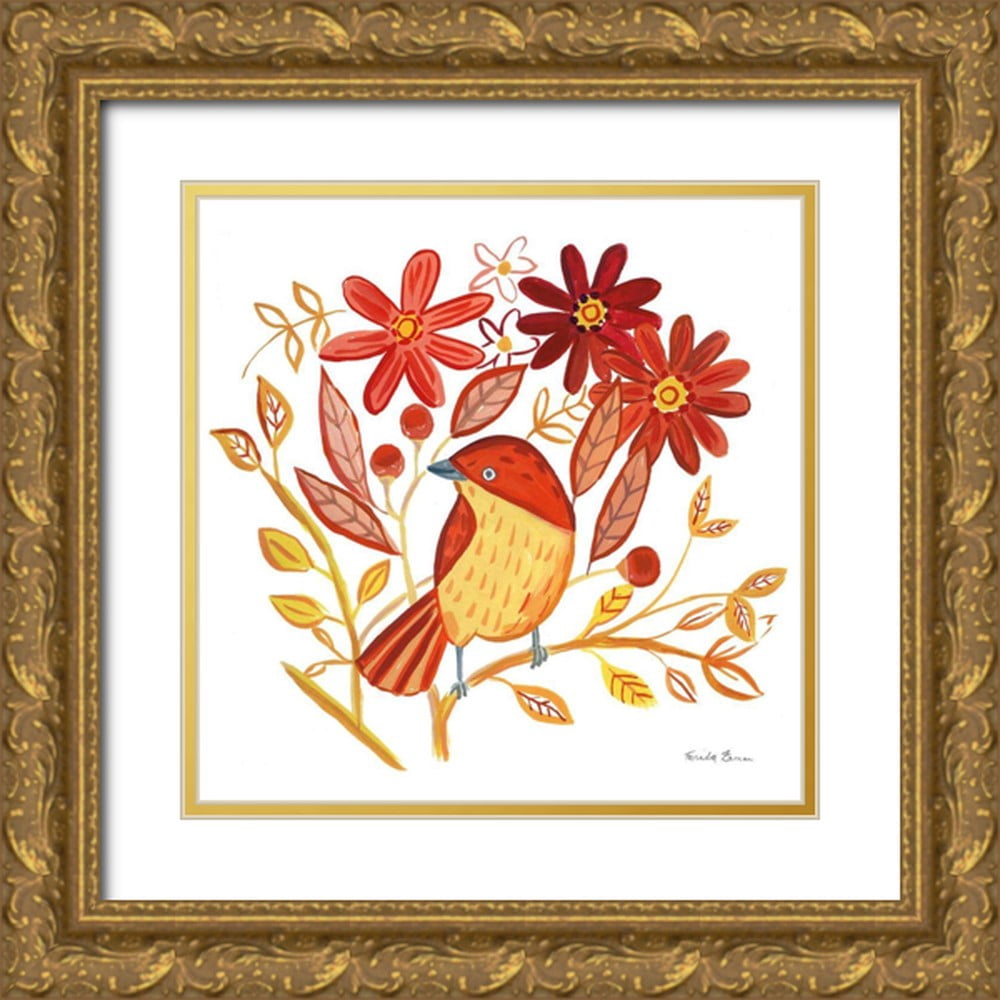 Zaman, Farida 12x12 Gold Ornate Wood Framed with Double Matting Museum ...