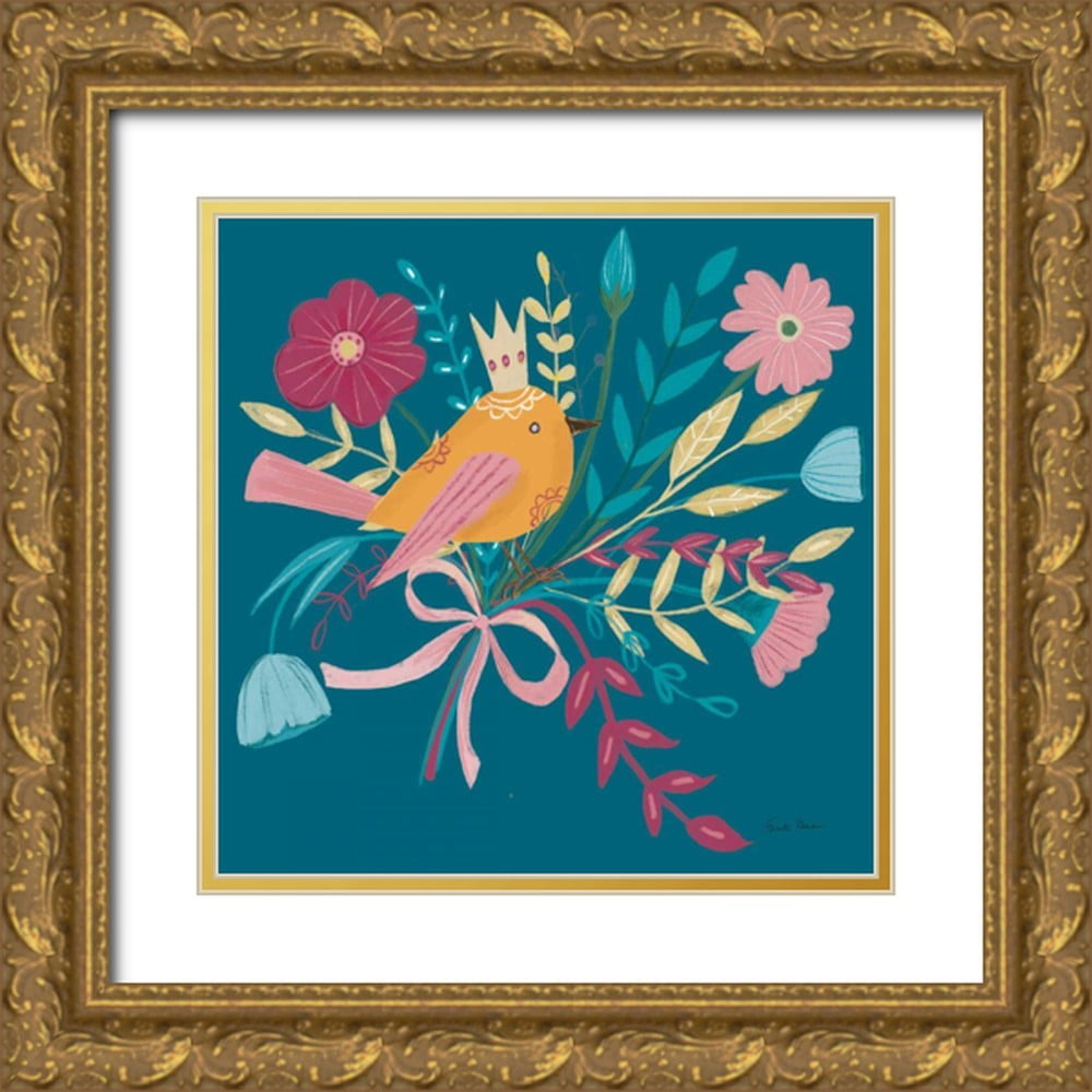 Zaman, Farida 12x12 Gold Ornate Wood Framed with Double Matting Museum ...