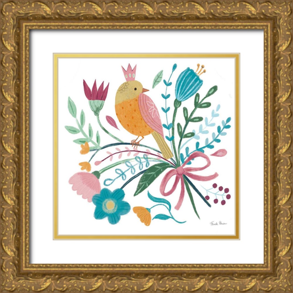 Zaman, Farida 12x12 Gold Ornate Wood Framed with Double Matting Museum ...