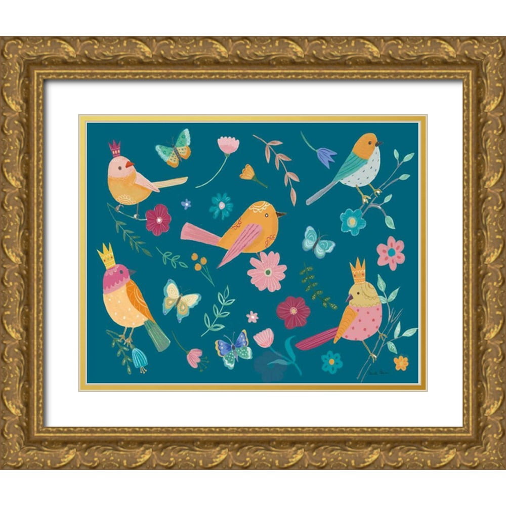 Zaman, Farida 14x12 Gold Ornate Wood Framed with Double Matting Museum ...
