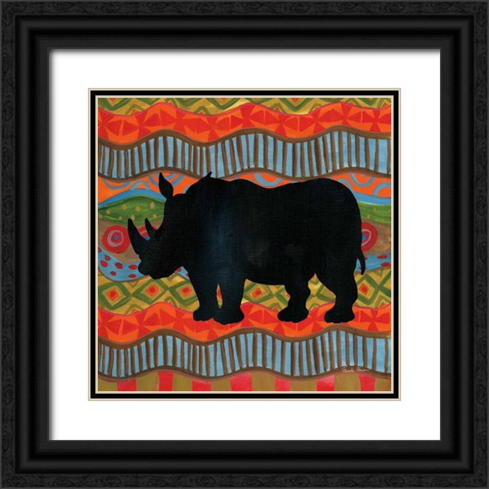Zaman, Farida 15x15 Black Ornate Wood Framed with Double Matting Museum ...